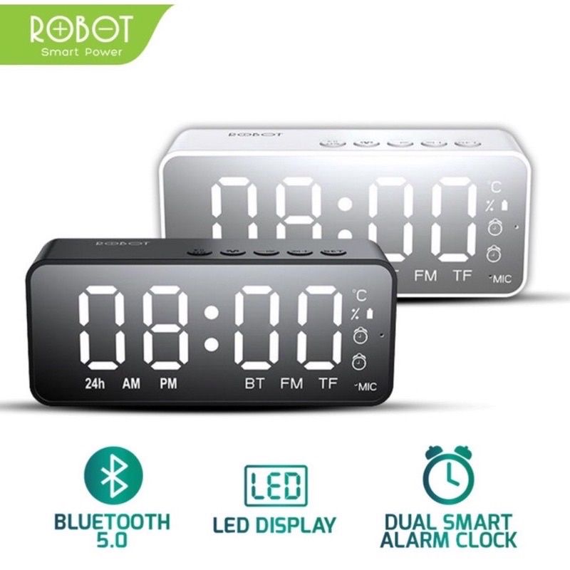 Jual ROBOT Speaker Bluetooth RB150 Stereo LED Display Alarm Clock With ...