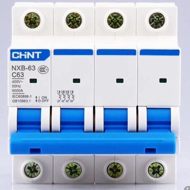 Jual MCB CHINT NXB-63 4P 1A - 63A , 6KA CHINT | Shopee Indonesia