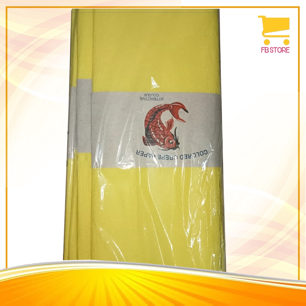 Jual kertas krep / coloured crepe paper ukuran +-61x117,5cm per pack ...
