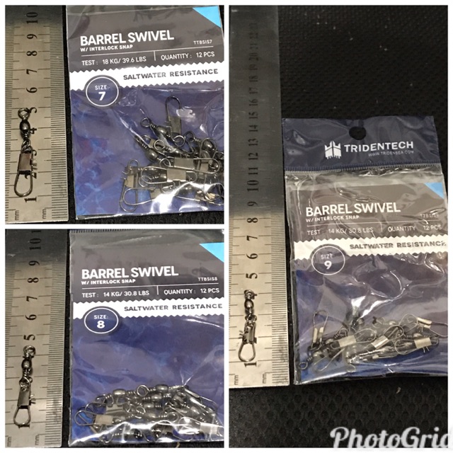 Jual Barrel Swivel with Interlock Snap Saltwater Resistance Tridentech ...
