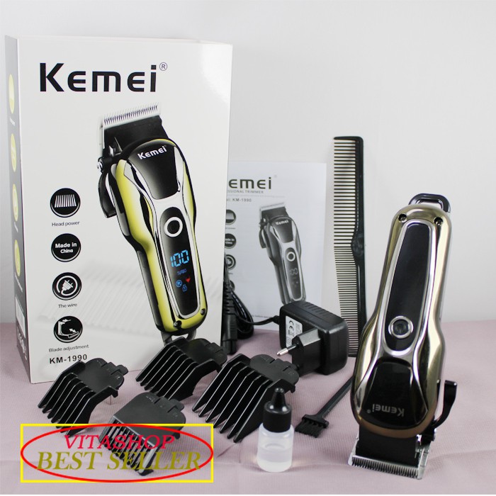 Jual Kemei KM 1990 ALAT CUKUR RAMBUT TURBO HAIR CLIPPER MESIN PANGKAS MULTI CUT RECHARGER ...