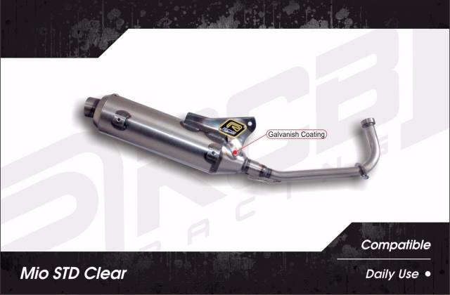 Jual KNALPOT STD RACING ROB1 MIO GALVANIS CLEAR | Shopee Indonesia