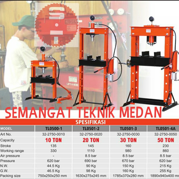 Jual 30TON MESIN ALAT PRESS HIDROLIK HYDRAULIC PRESS PRES 30T 30 TON ALDO | Shopee Indonesia
