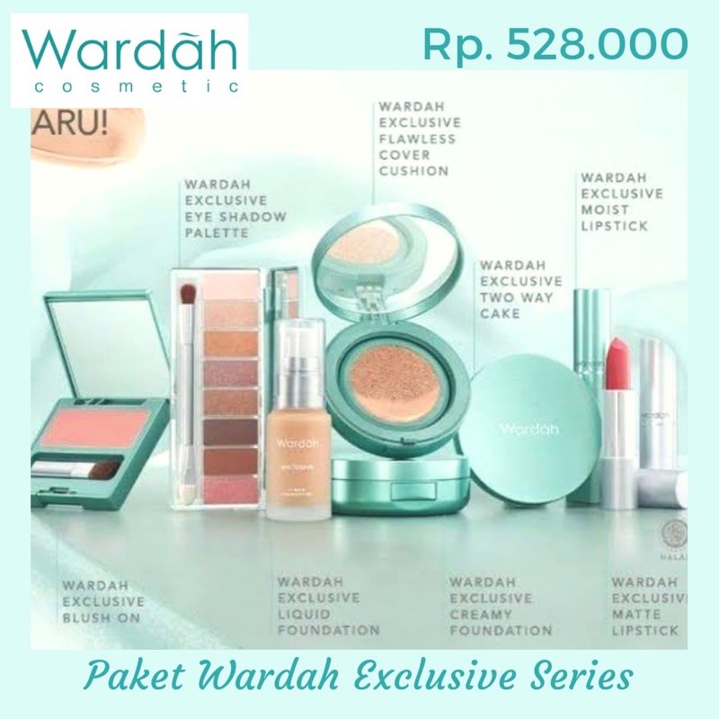 Jual paket wardah exclusive series set makeup | Shopee Indonesia