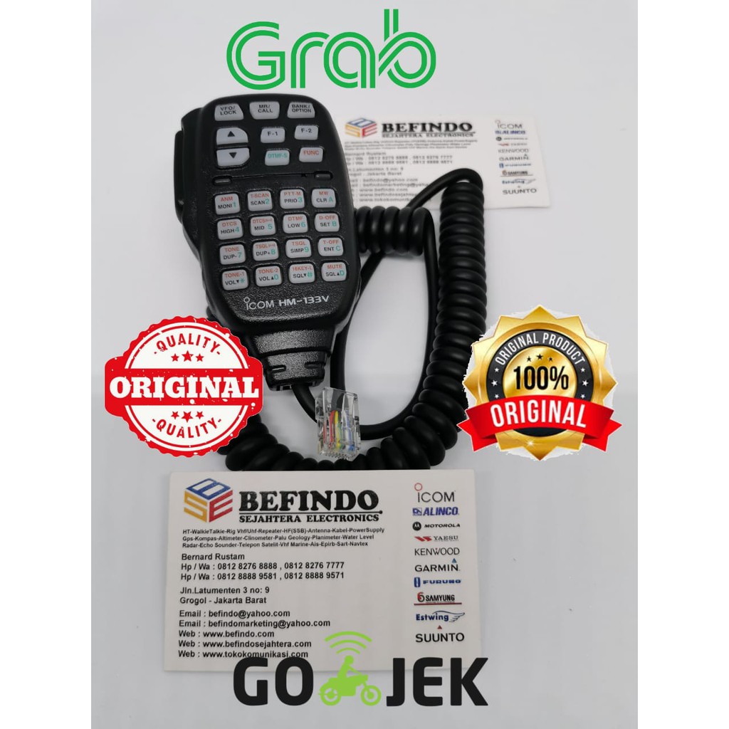 Jual Mikrofon ICOM HM-133V Original ( Extra Mic untuk ICOM 2300 ...