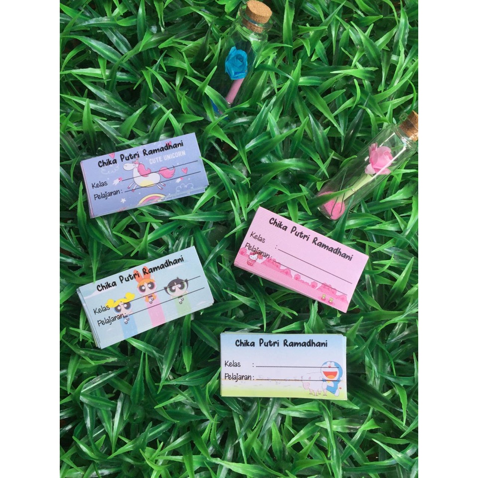 Jual Label Mata Pelajaran Sticker Nama Buku Sekolah Kelas Pelajaran ...