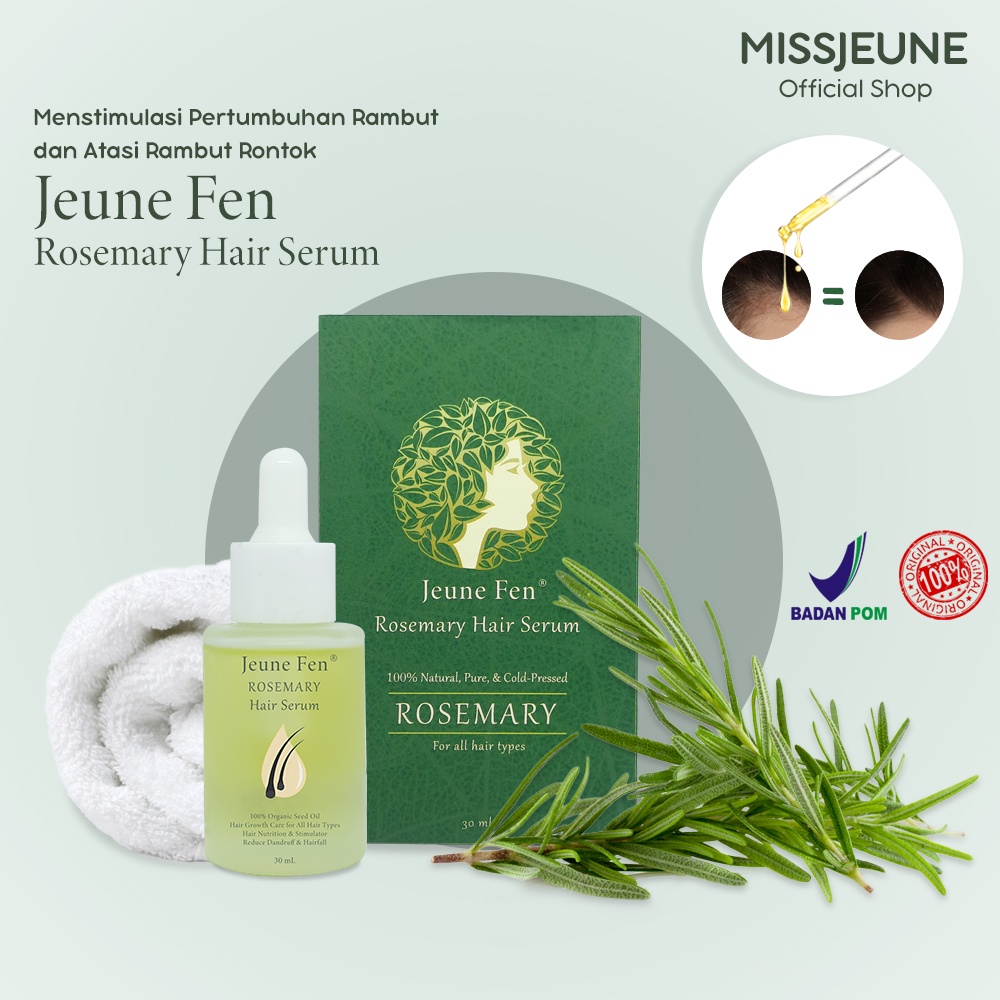 Jual BPOM JEUNE FEN Rosemary Hair Grow Growth Care Serum 100% Natural ...