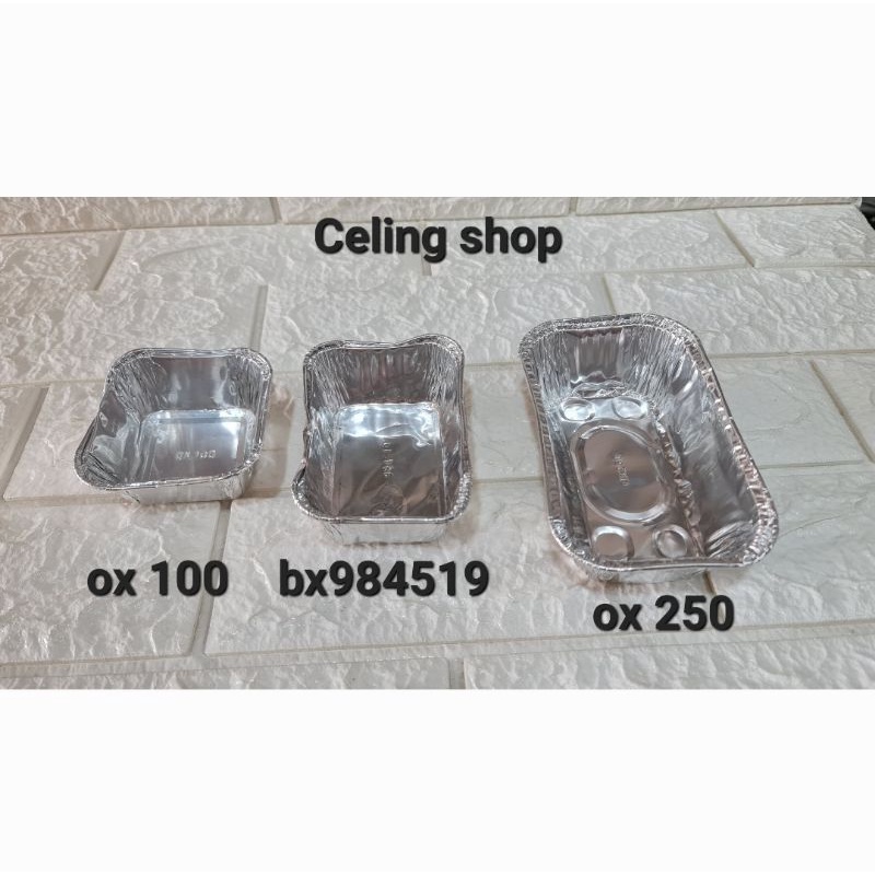 Jual Alumunium Foil TRAY OX 100 OX 250 BX 984519 + tutup cup macaroni lasagna schotel | Shopee ...