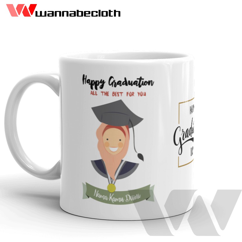 Jual Gelas Mug Wisuda Mug Custom Cetak Mug Graduation Kado Gift Hadiah ...