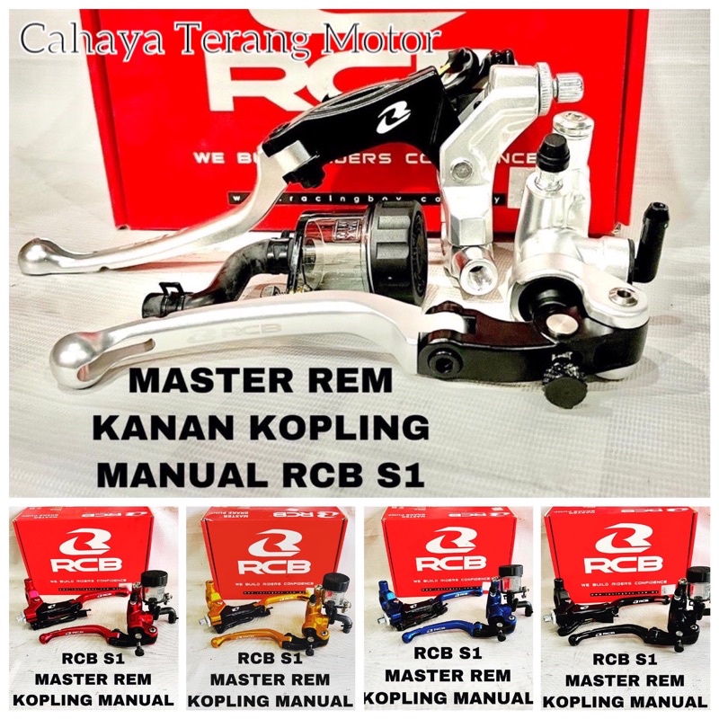 Jual (RCB) Master Rem S1 Radial 14mm Tabung Smoke + Handle Kopling RCB S1 Universal Untuk Semua ...