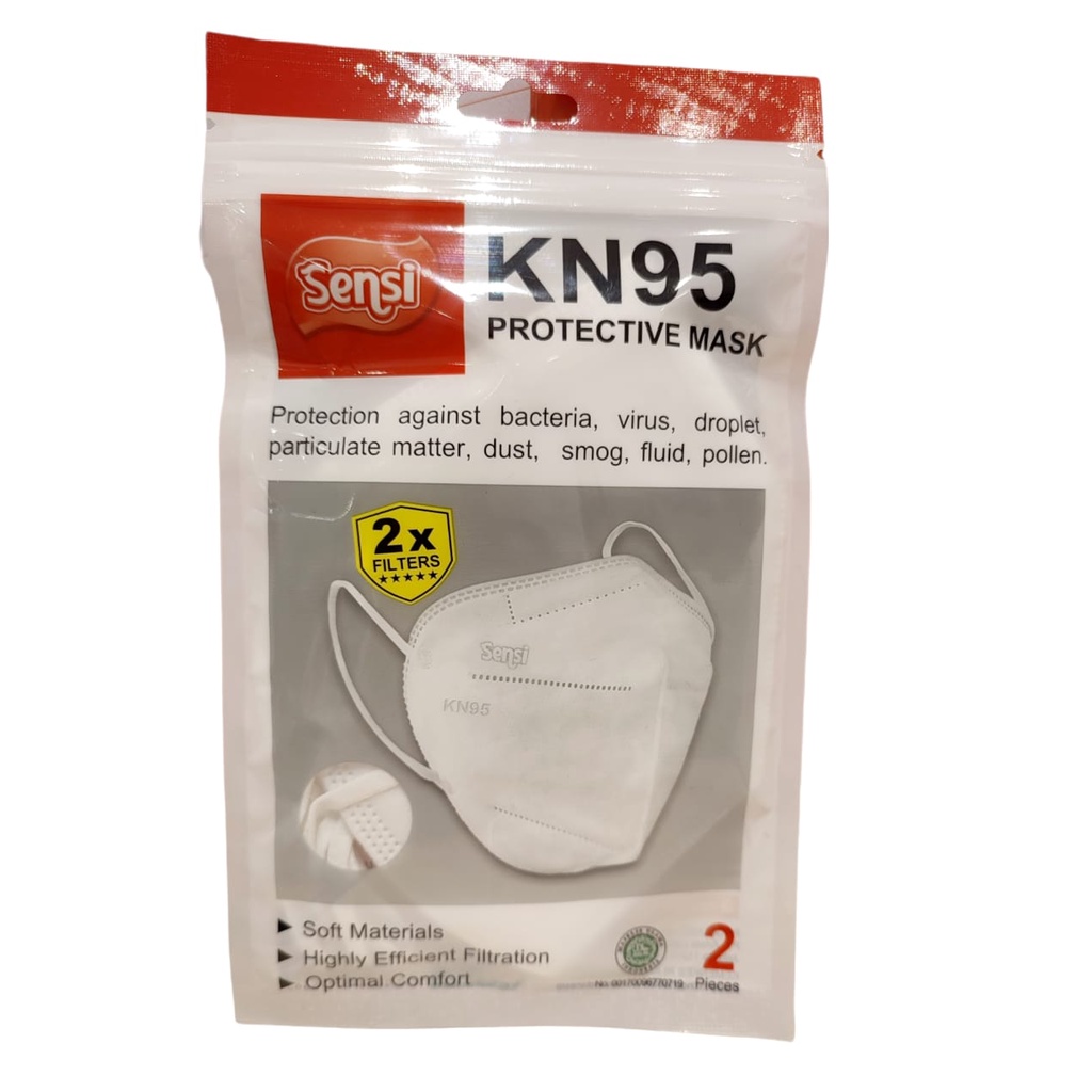 Jual Sensi Mask Kn95 Protective Sachet 2S ( Putih ) | Shopee Indonesia