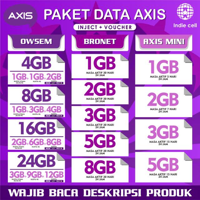 Jual PAKET DATA INTERNET AXIS 24 JAM | Shopee Indonesia