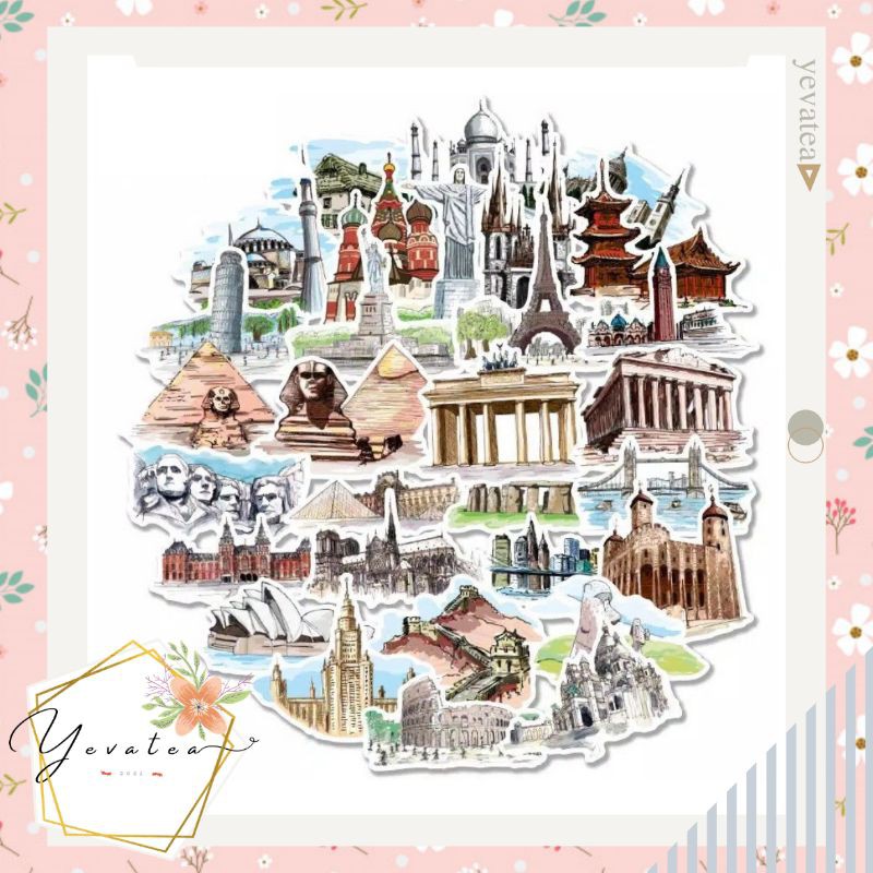 Jual Stiker | Sticker Famous Building | Shopee Indonesia