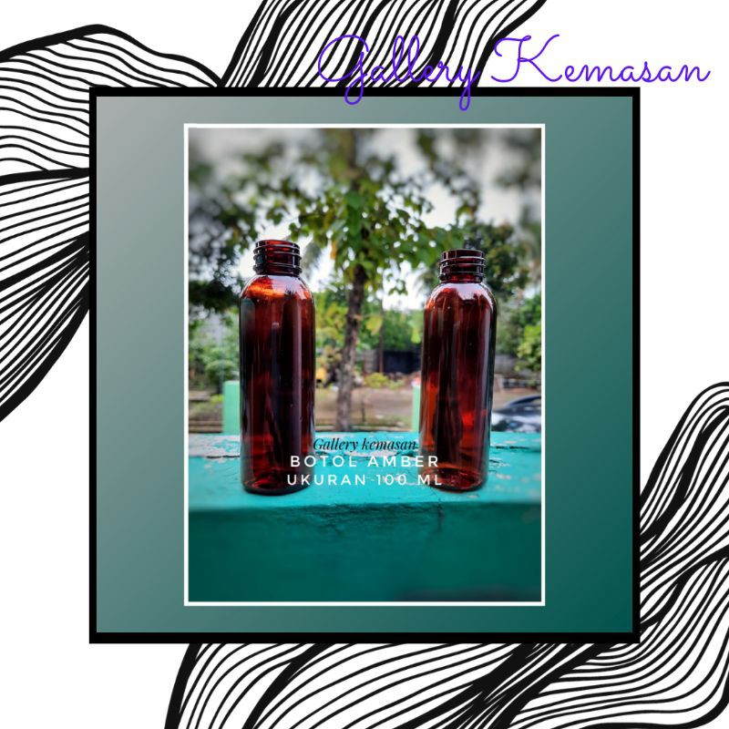 Jual Botol /botol plastik/botol kosong100ml Botol Amber (Tanpa tutup ...