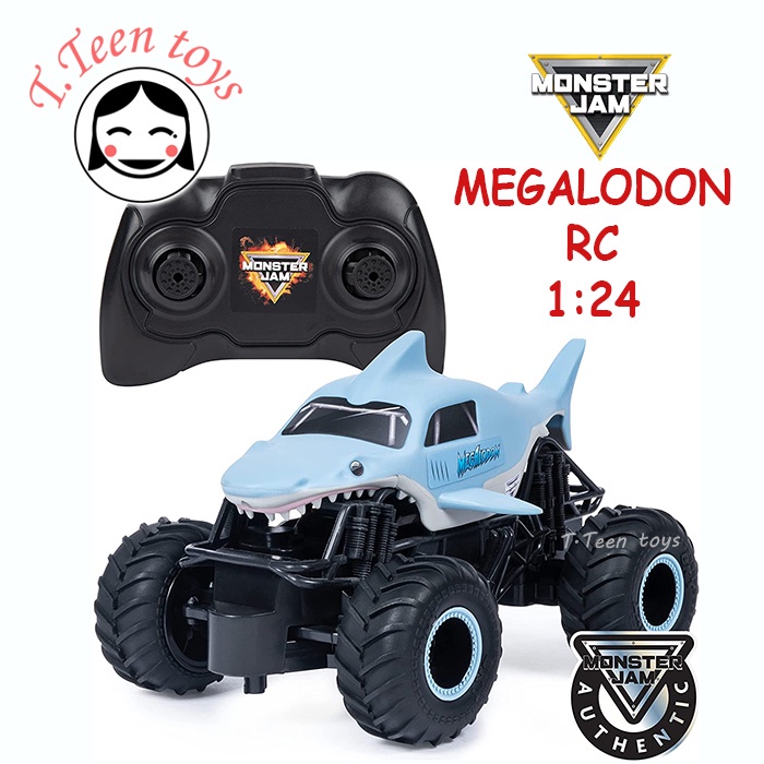 Jual Mobil remote control Monster Jam Megalodon 1:24 mainan RC truck ...
