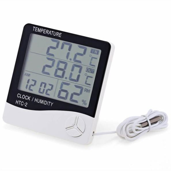 Jual Taffware Digital Temperature, Humidity Meter with Clock Alarm HTC ...