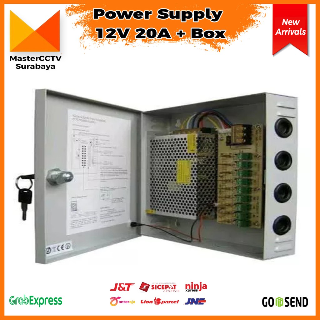 Jual Power Supply 12V 20A + Box PSU 12V 20 Box PSU 20A CCTV | Shopee ...