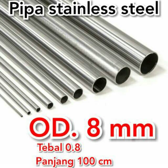 Jual Pipa stainless 8 mm. Harga Per Meter | Shopee Indonesia