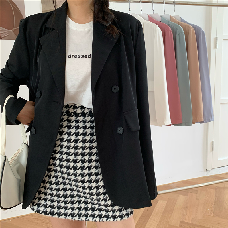 Jual Brand AI-YC Pengiriman 24 Jam Hitam Pink Biru Korea Blazer Wanita ...
