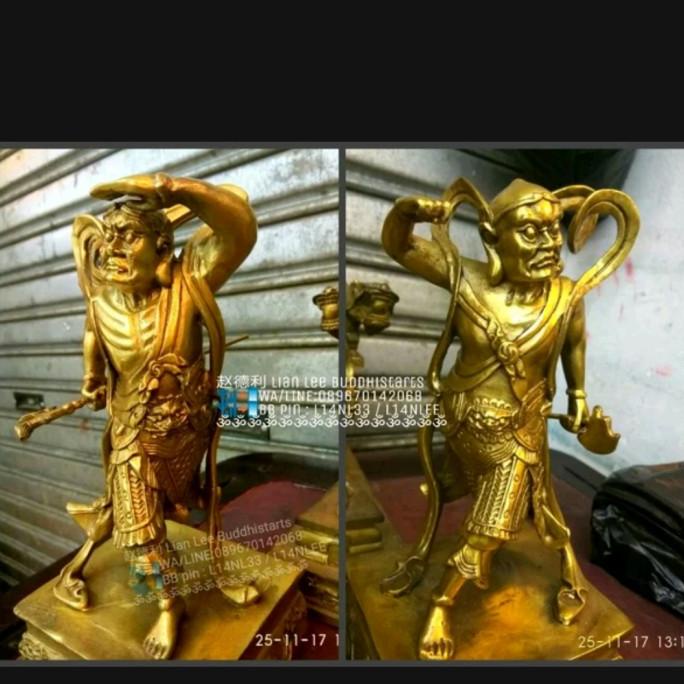 Jual patung Dewi Mazu Maco PO Tian san seng mu dan pengawal logam ...