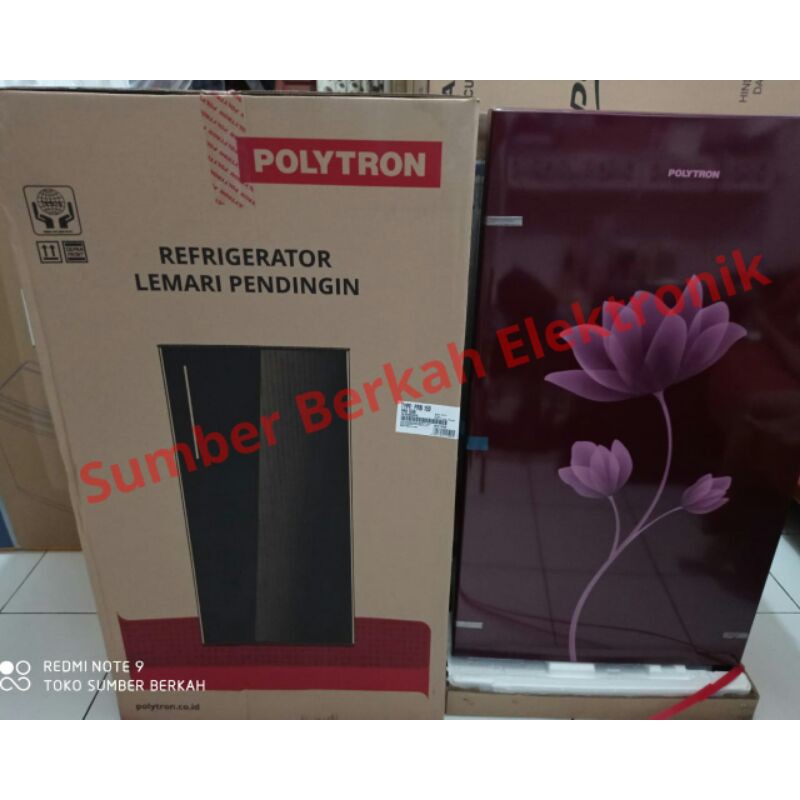 Jual kulkas 1 pintu polytron 150liter 75watt PRB 159 B / R new prb159 ...
