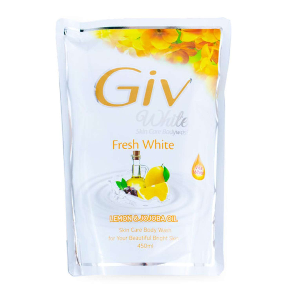 Jual Giv White Body Wash Fresh White Lemon & Jojoba Oil 450ml | Shopee ...