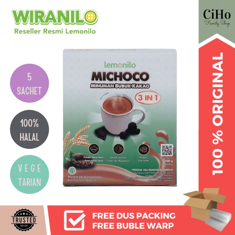 Jual FOODS MINUMAN INSTAN LEMONILO MICHOCO MINUMAN BUBUK KAKAO 100GR ...