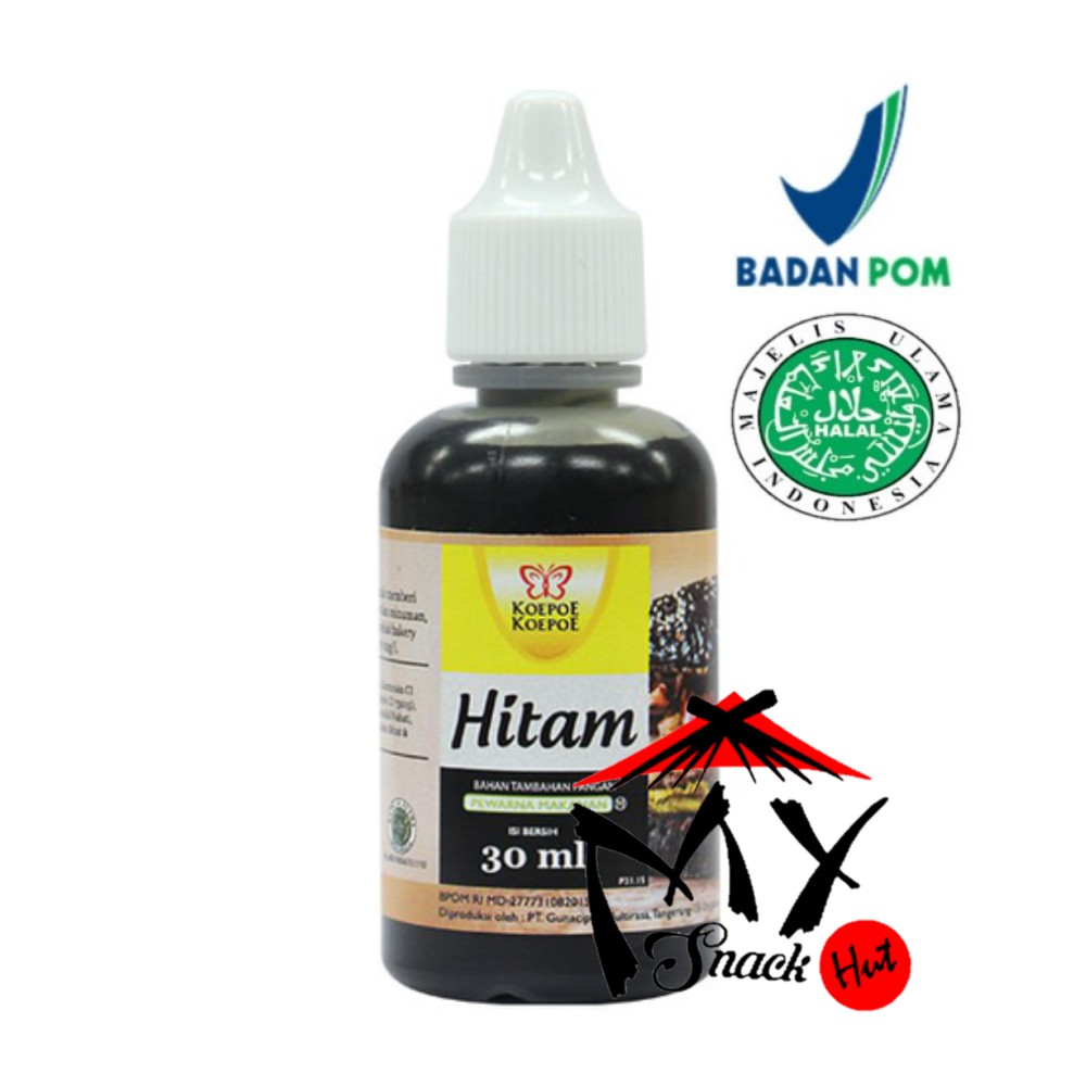 Jual KOEPOE PEWARNA HITAM 30ML - KUPU SUMBO MAKANAN BLACK BURGER PIZZA ...
