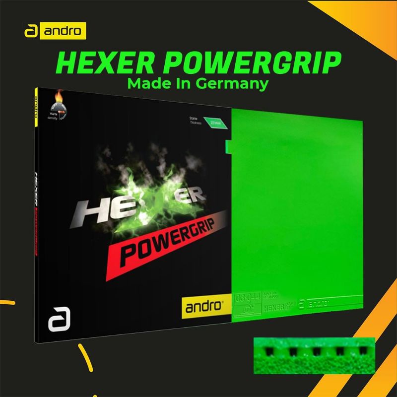 Jual KARET TENIS MEJA ANDRO HEXER POWERGRIP GREEN ORIGINAL | Shopee Indonesia
