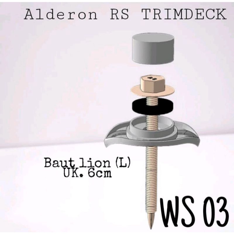 Jual SKRUP BAUT ALDERON RS TRIMDEK PUTIH, BIRU,DAN ABU-ABU 1 PACK ISI ...