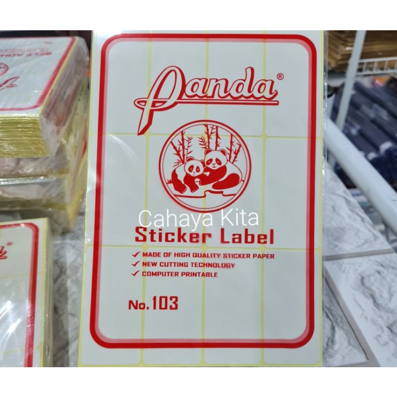 Jual Sticker Label Panda | Shopee Indonesia