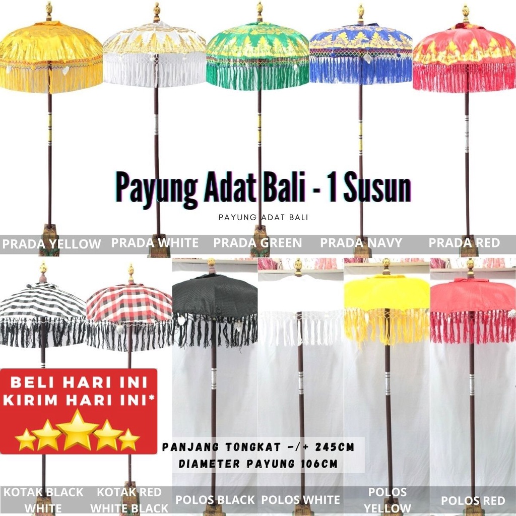 Jual Payung Bali Dekorasi 1 Susun-Tedung Tradisional Klasik Bali-Khas ...