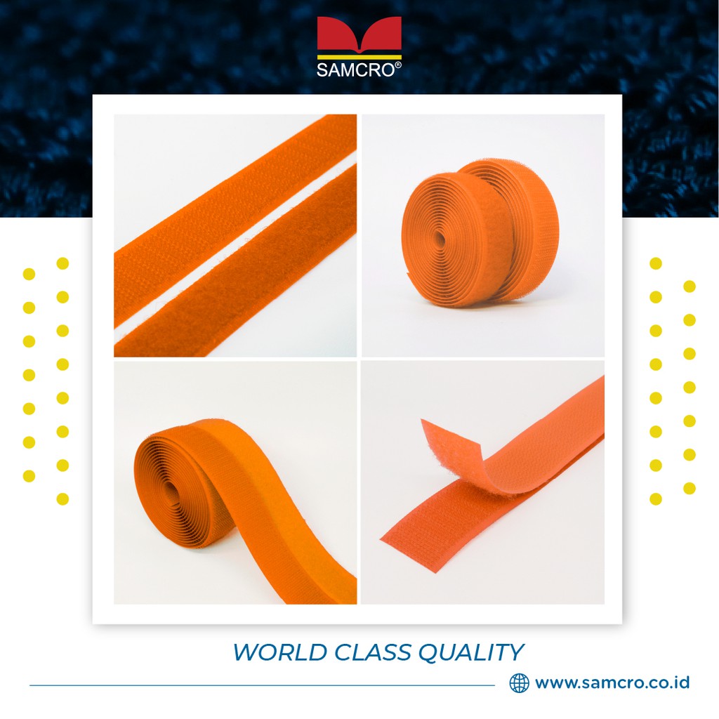 Jual Perekat/Velcro/Magic Tape/Prepetan -Warna Orange | Shopee Indonesia