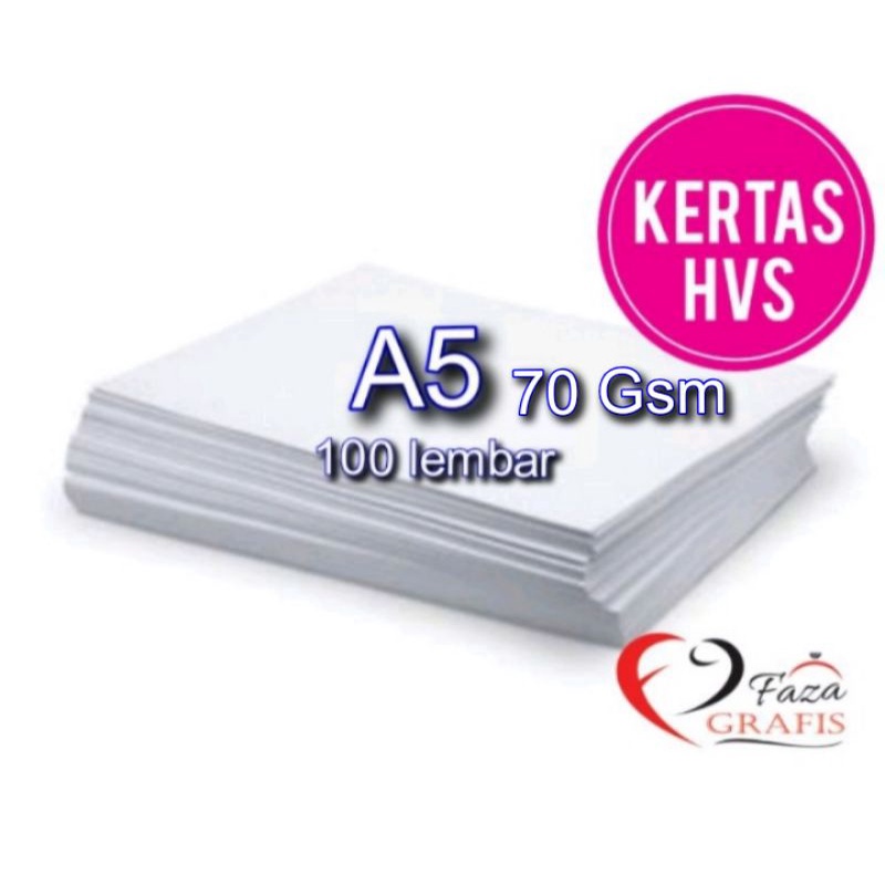 Jual kertas hvs A5 70gsm isi 100 lembar | Shopee Indonesia