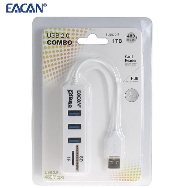 Jual USB 2.0 Hubport 3port with Card Reader Combo | Shopee Indonesia