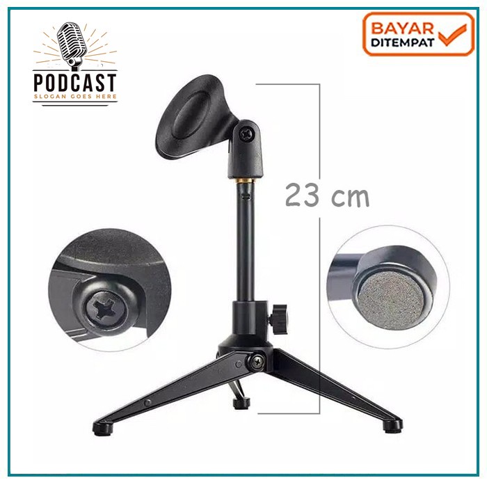 Jual Stand Mic Mini A 204 Stand Microphone Meja Podcas Stand Mickrofon | Shopee Indonesia