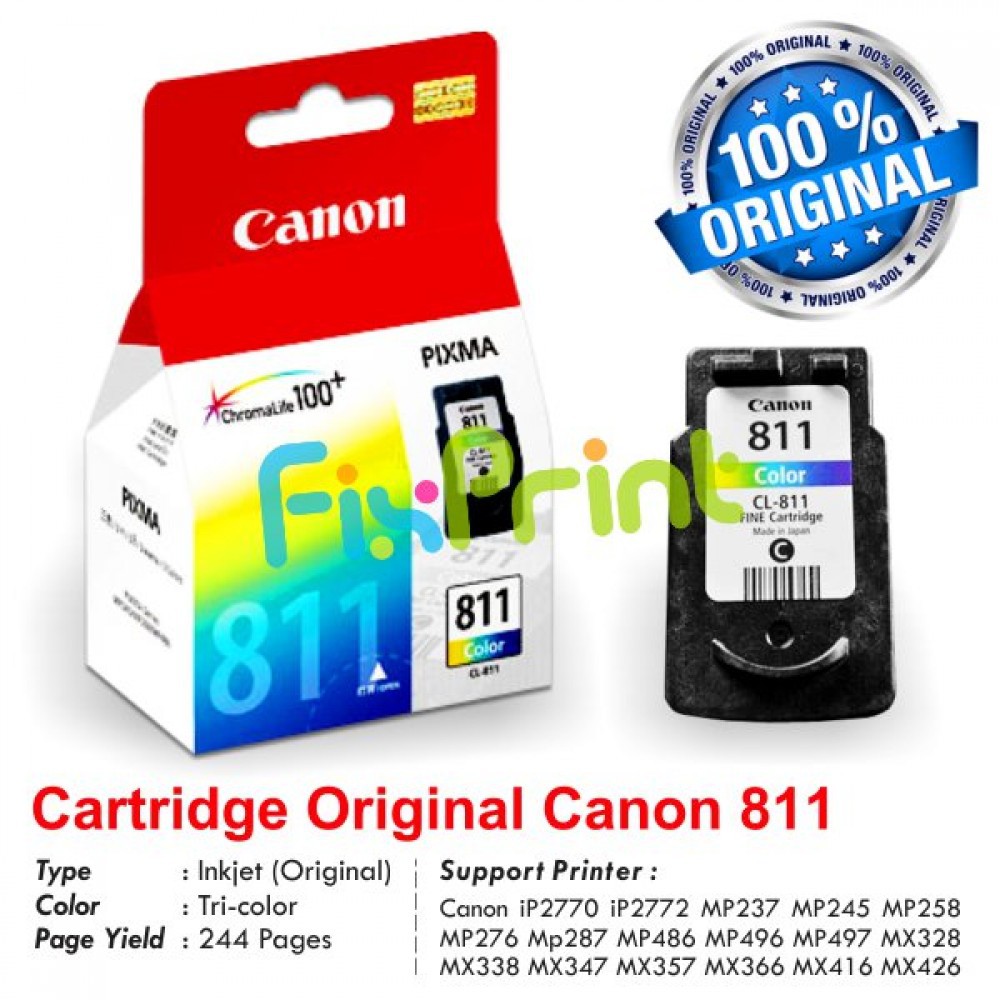 Jual Cartridge Canon CL-811 CL811 811 Color, Tinta Printer Canon IP2770 ...