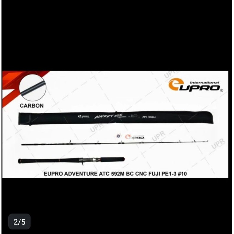 Jual joran pancing eupro adventure spin 592 178cm joran jigging overhead tanduk | Shopee Indonesia