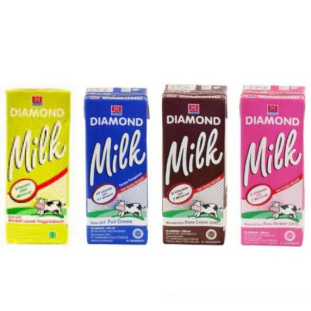 Jual DIAMOND UHT MILK 200ml (24X200ml) | Shopee Indonesia