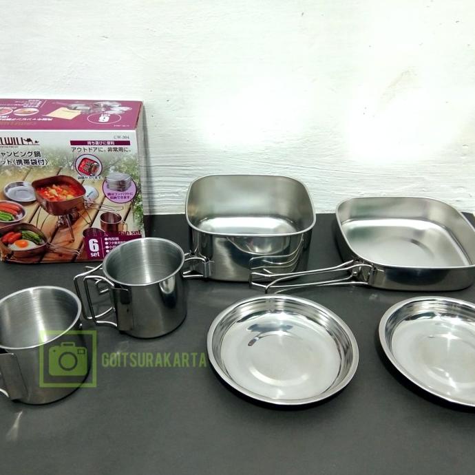 Jual ~^~^~^] alat masak outdoor camelwill cw 304 cookingset nesting ...