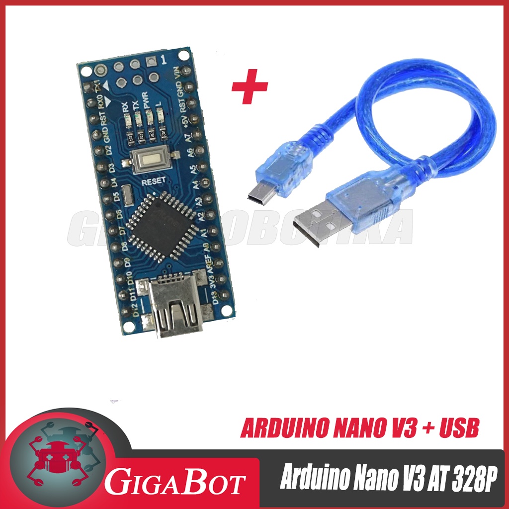 Jual Arduino Nano V3 3 0 Atmega328p Ch340 Ch340g 5v Board Usb Cable