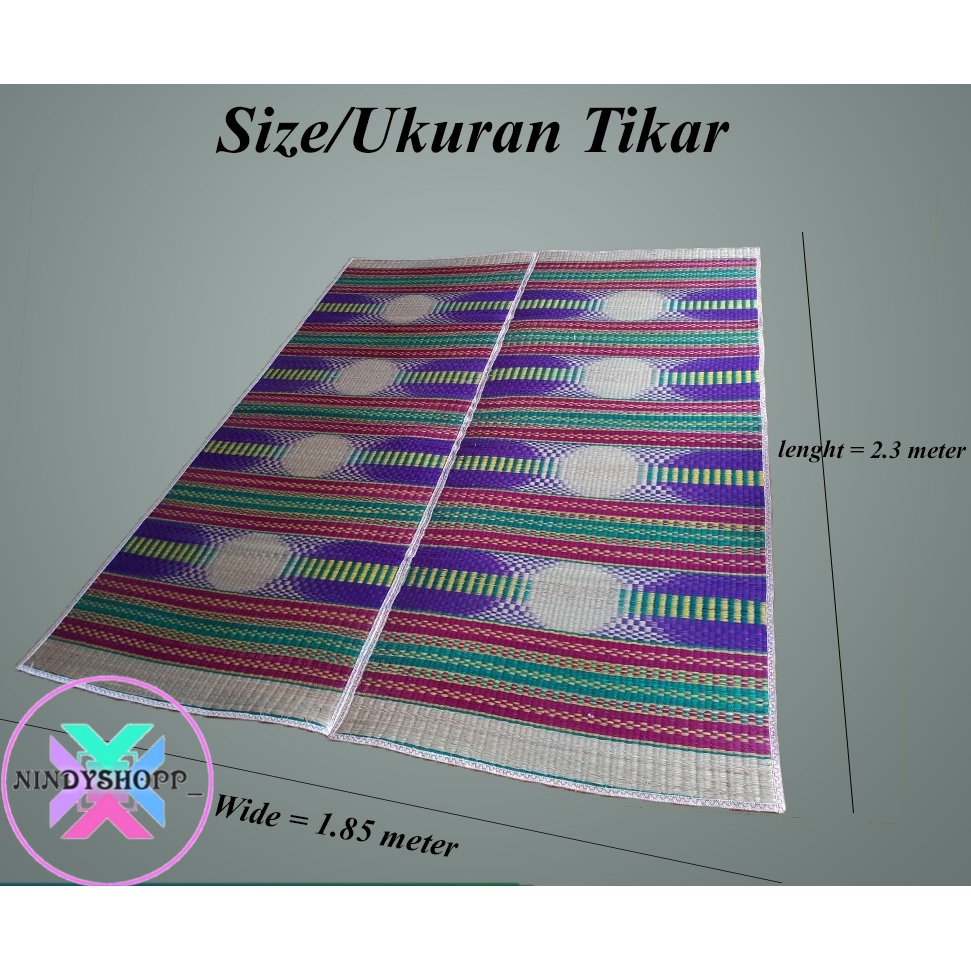 Jual TIKAR MENDONG CANTIK ASLI UKURAN 250X200 CM MOTIF BAKI BAHAN TEBAL ...