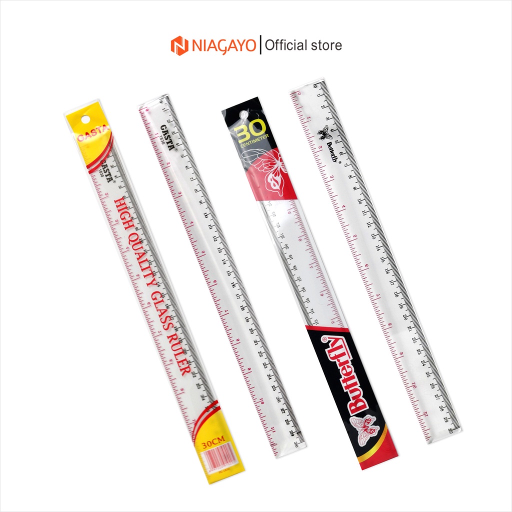 Jual Penggaris 30 Cm Plastik Murah Merk Butterfly Dan Gasta | Shopee ...