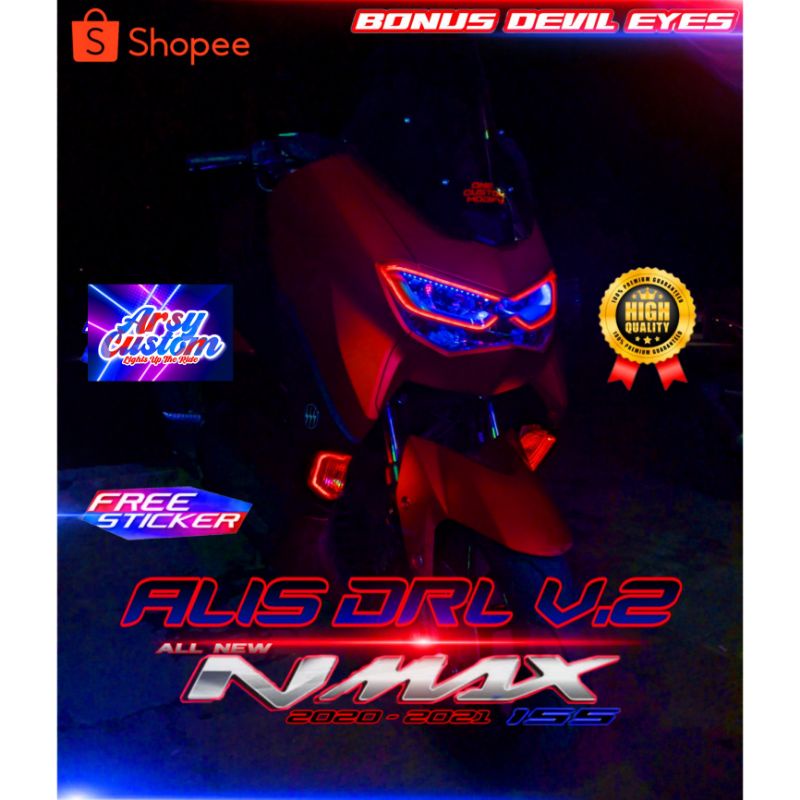 Jual Lampu Alis Nmax New 2020 2021 2022 2023 Bonus Devil Eyes Lampu ...