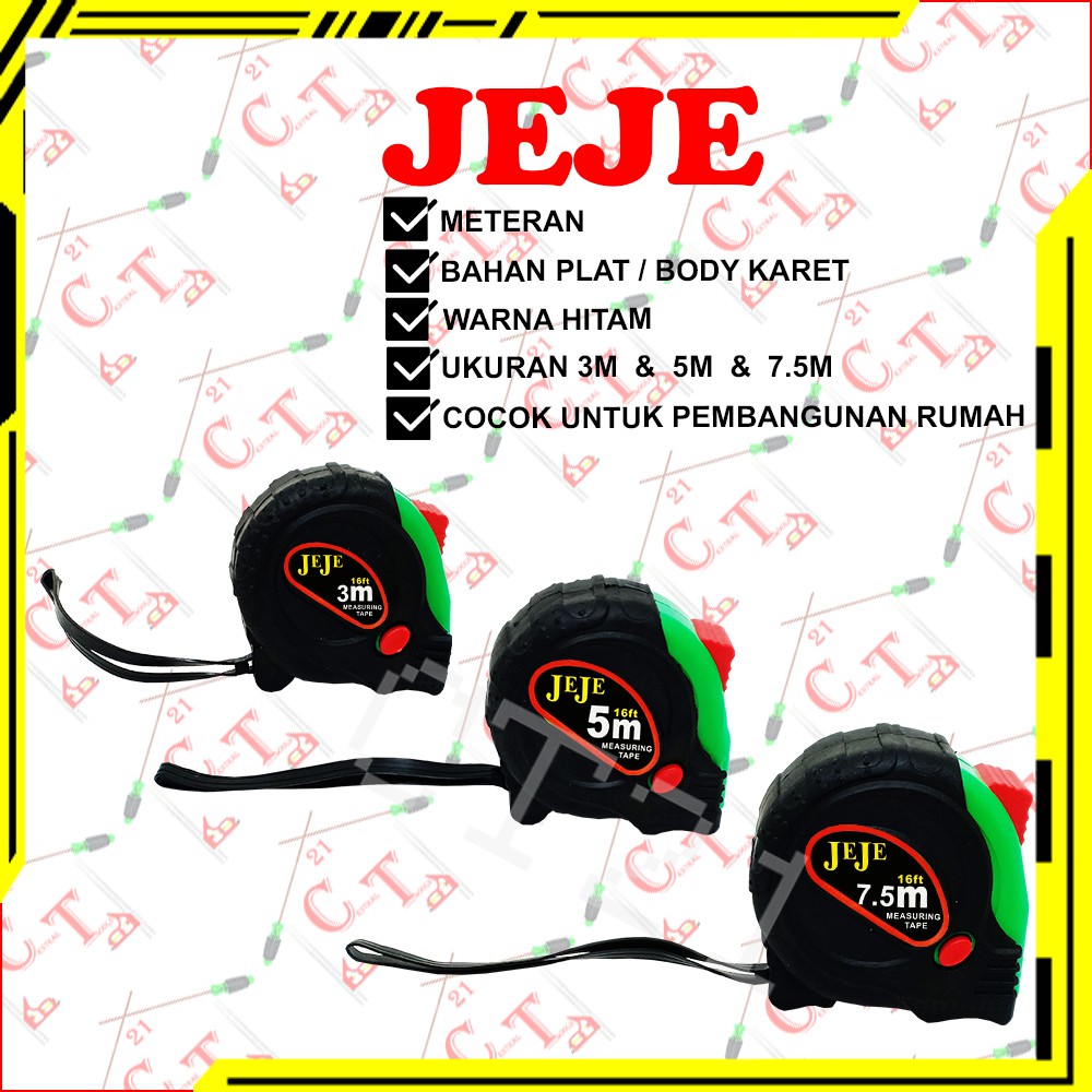 Jual Meteran Roll - Meteran 3 5 7.5M - Meteran Body Karet - Alat Ukur ...