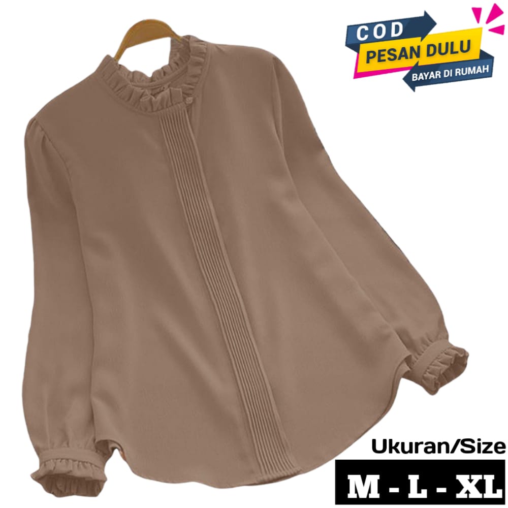 Jual Atasan Blouse Wanita Dewasa Lengan Panjang Kekinian | Baju Atasan ...