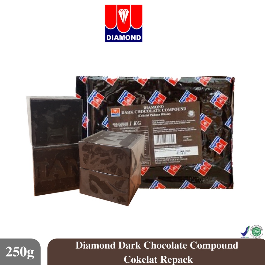 Jual Diamond Dark Chocolate Compound 250g Cokelat Repack | Shopee Indonesia