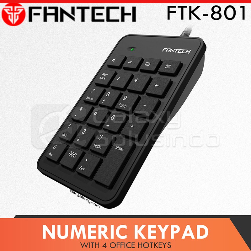 Jual FANTECH FTK-801 FTK801 Numeric Keypad with 4 Office Hotkeys | Shopee Indonesia