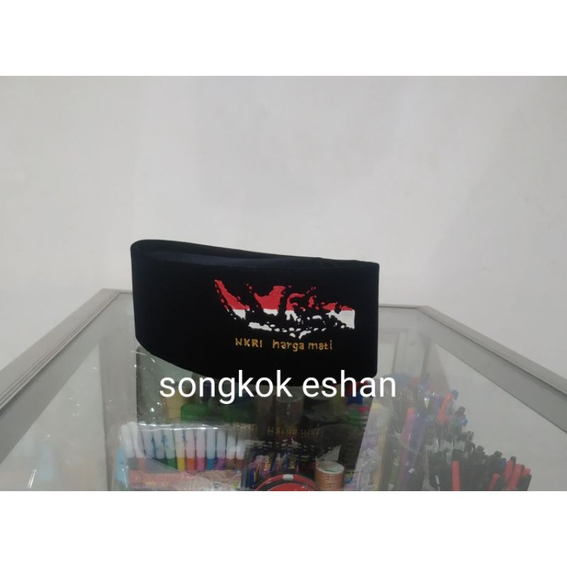 Jual songkok lukis motif peta NKRI. peci indonesia, kopiah NKRI ...