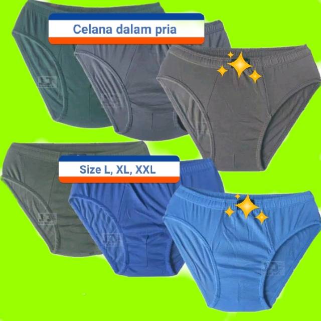Jual 3 Pcs Celana Dalam Pria Sempak Cowok Sleman Jogja | Shopee Indonesia